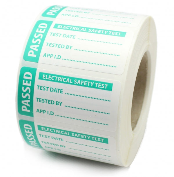 1000 x PAT Test Labels - 4th Edition - Passed - Tough Polypropylene La ...